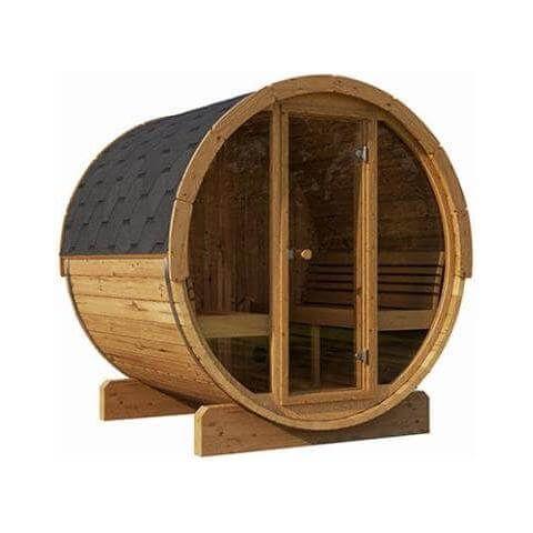 SaunaLife 4 Person 6' Long Barrel Sauna | Ergo Model E7